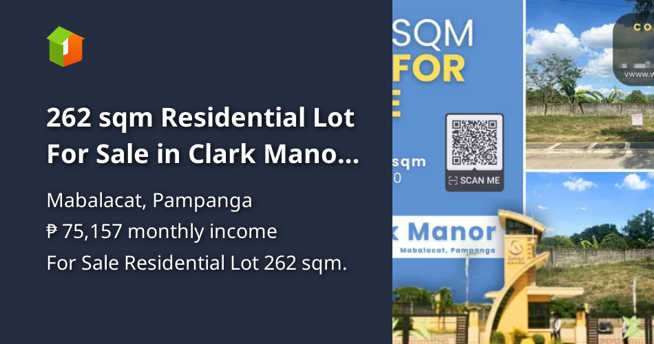 262 sqm Residential Lot For Sale in Clark Manor, Pampanga [Lots 🚜 ...