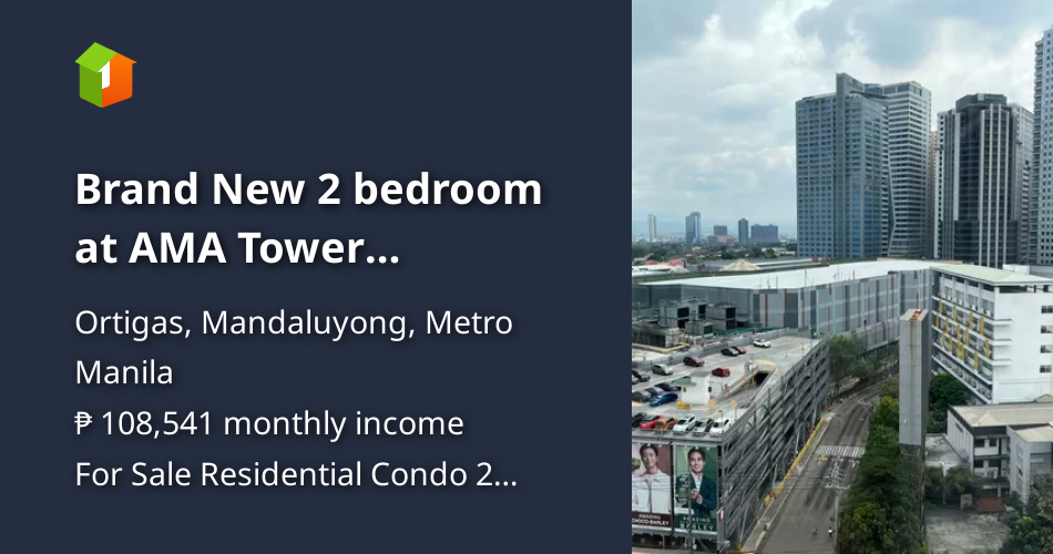 Brand New 2 bedroom at AMA Tower Residences along EDSA across Robinsons ...
