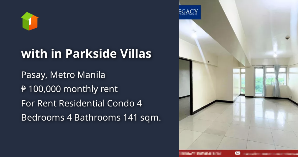 With in Parkside Villas [Condos 🏙️] (June 2024) in Pasay, Metro Manila ...