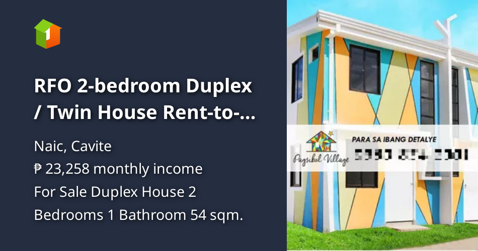 RFO 2-bedroom Duplex / Twin House Rent-to-own thru Pag-IBIG in Naic ...
