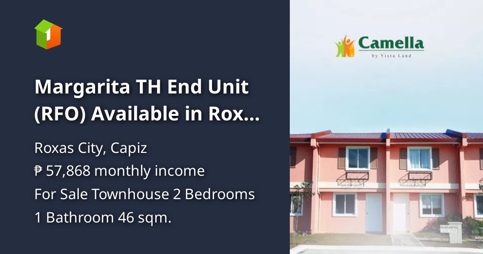 Margarita TH End Unit (RFO) Available in Roxas City, Capiz [Houses and ...