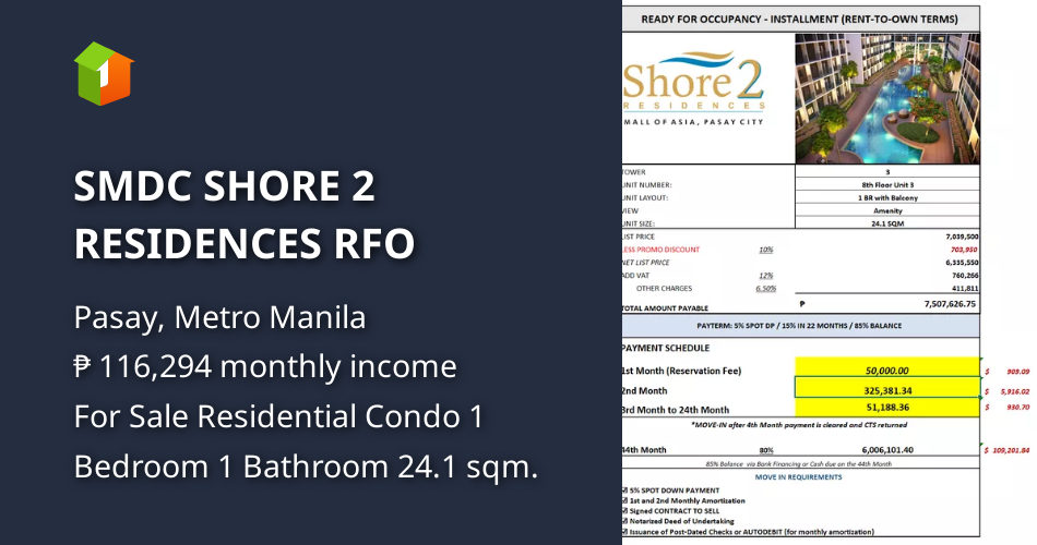 SMDC SHORE 2 RESIDENCES RFO [Condos 🏙️] (December 2025) in Pasay, Metro ...