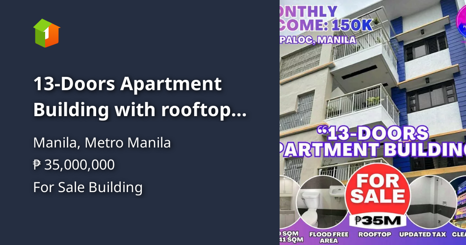 13-Doors Apartment Building with rooftop clean title in Sampaloc ...