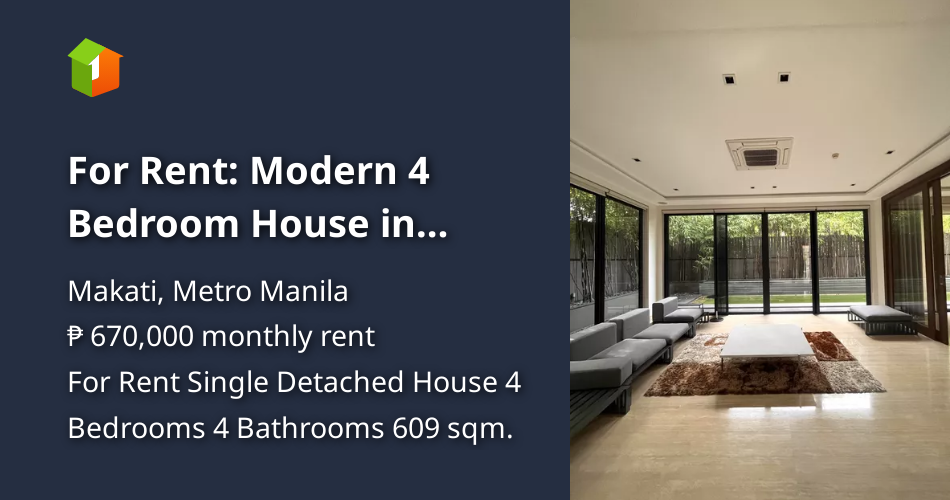 For Rent: Modern 4 Bedroom House in Dasmarinas Village, Makati City ...