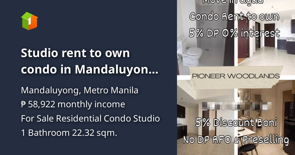 Studio rent to own condo in Mandaluyong 10k monthly move in agad [Condo ...