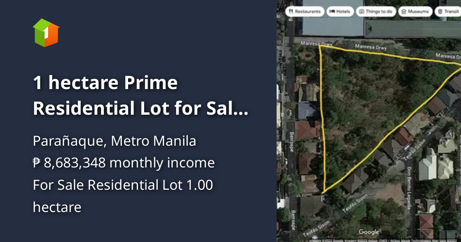 1 hectare Prime Residential Lot for Sale in BF Homes Paranaque [Lots 🚜 ...