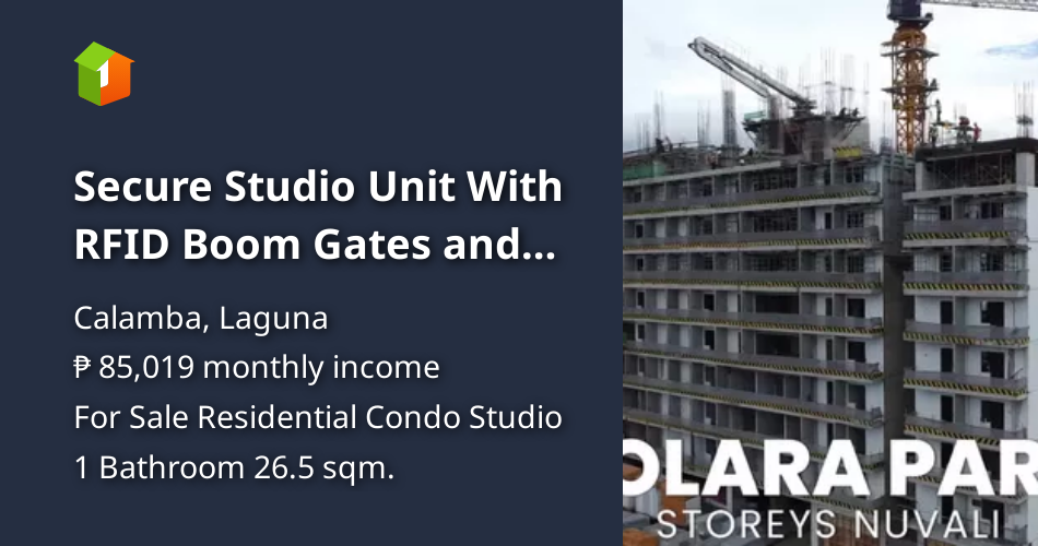 Secure Studio Unit With RFID Boom Gates and Pet-Friendly Rules [Condos ...