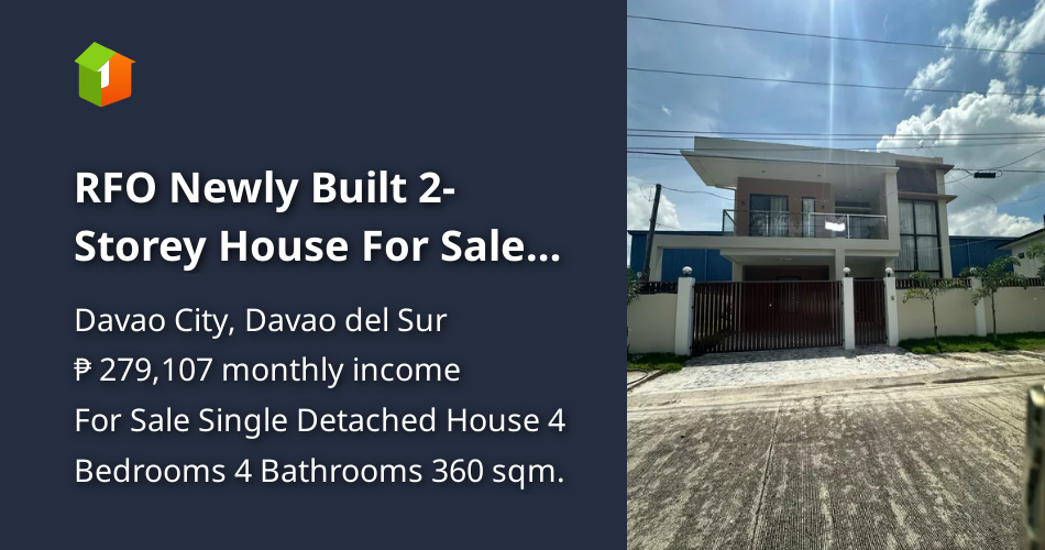 RFO Newly Built 2-Storey House For Sale in Davao City [Houses and Lots ...