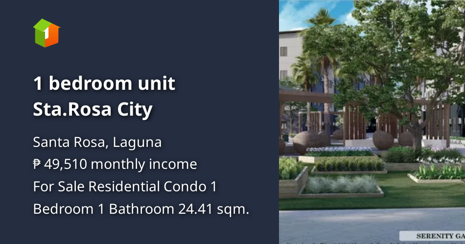 1 bedroom unit Sta.Rosa City [Condos 🏙️] (November 2024) in Santa Rosa ...