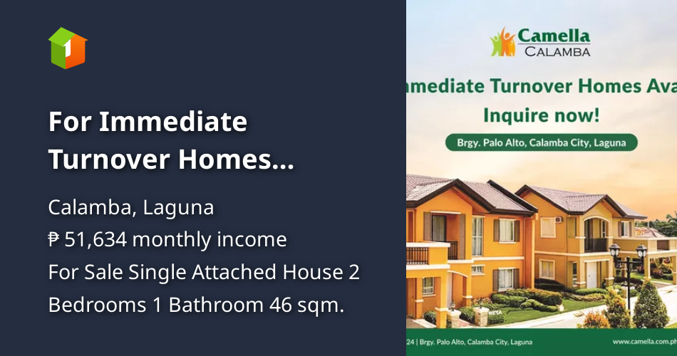 For Immediate Turnover Homes Available in Camella Calamba ! [Houses and ...