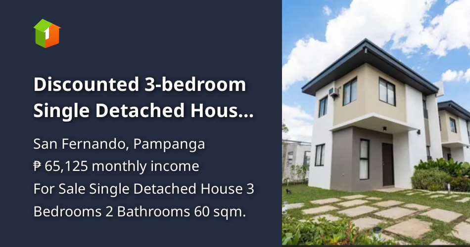 Discounted 3-bedroom Single Detached House Complete Finished For Sale ...