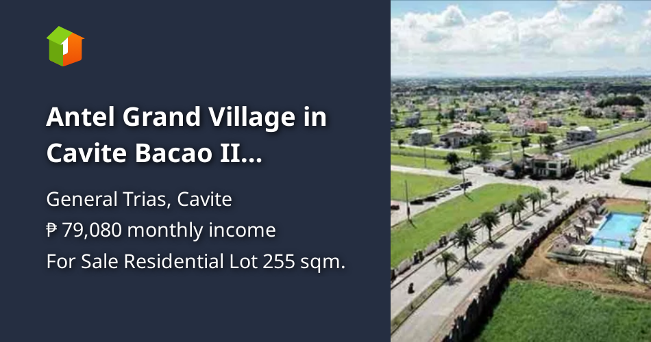 Antel Grand Village in Cavite Bacao II Barangay Hall & Evacuation ...