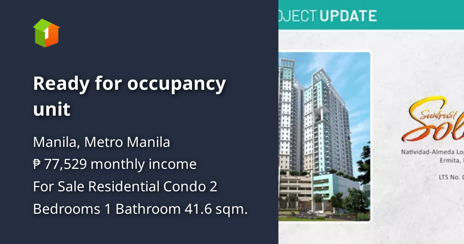 Ready for occupancy unit [Condos 🏙️] (May 2023) in Manila, Metro Manila ...