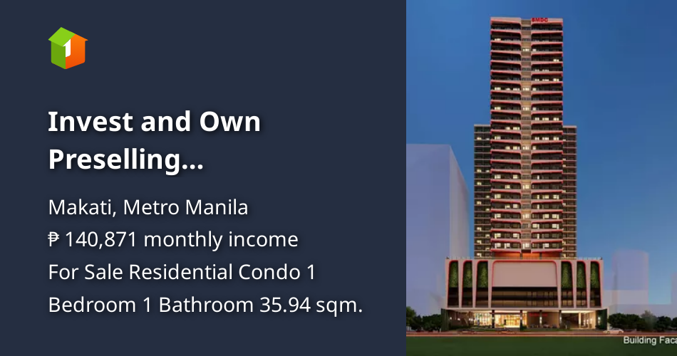 Invest and Own Preselling Condominium for Sale in Makati CBD: Red ...