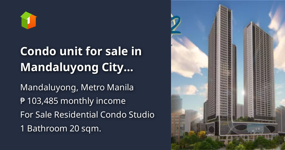 Condo unit for sale in Mandaluyong City along EDSA Light 2 Residences ...