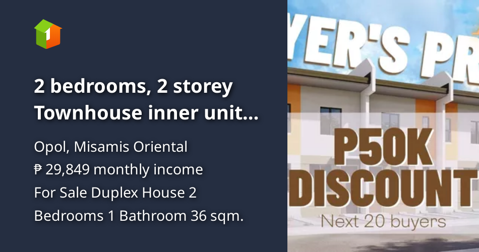 2 bedrooms, 2 storey Townhouse inner unit for Sale in Opol, Mis. OR ...