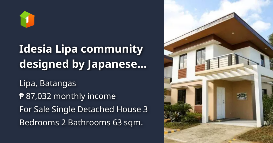 Idesia Lipa community designed by Japanese for the Filipinos. [Houses ...