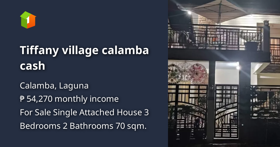 Tiffany village calamba cash [Houses and Lots 🏘️] (March 2025) in ...