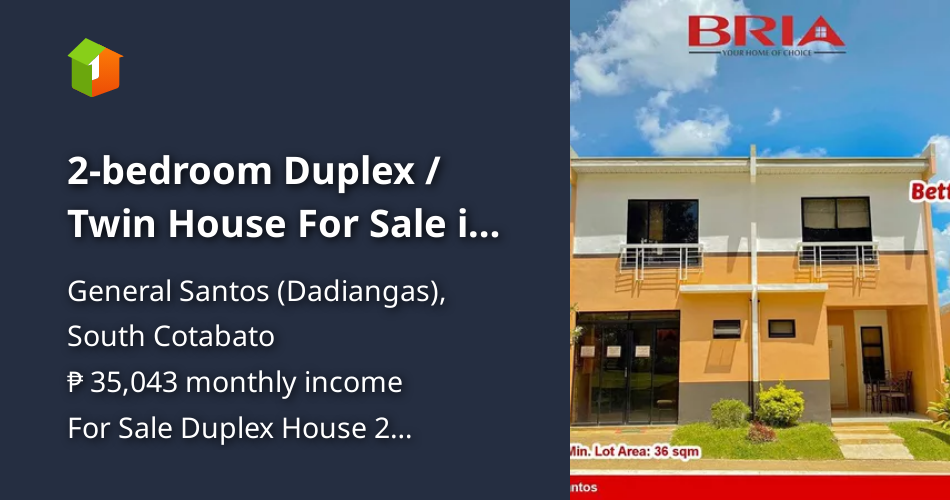2-bedroom Duplex / Twin House For Sale in General Santos (Dadiangas ...