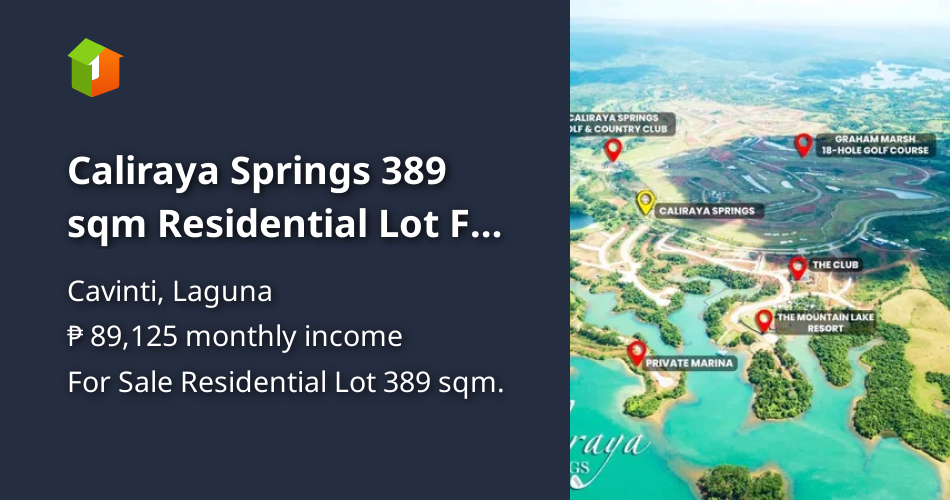 Caliraya Springs 389 sqm Residential Lot For Sale in Cavinti Laguna ...