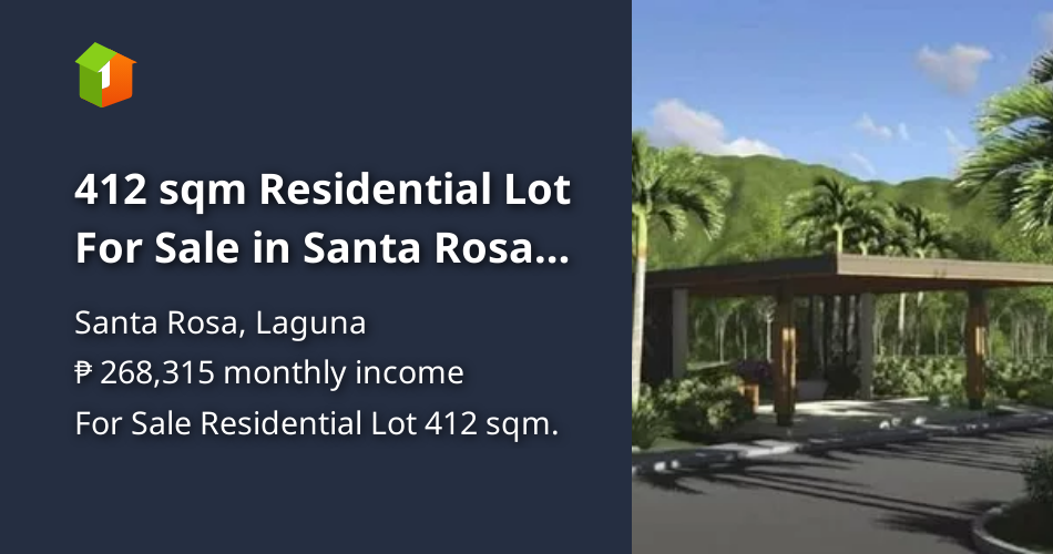 412 sqm Residential Lot For Sale in Santa Rosa Laguna [Lots 🚜] (August ...