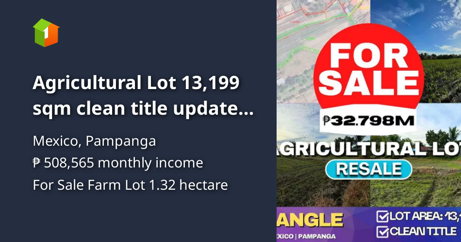 Agricultural Lot 13,199 sqm clean title updated tax for Sale in Mexico ...