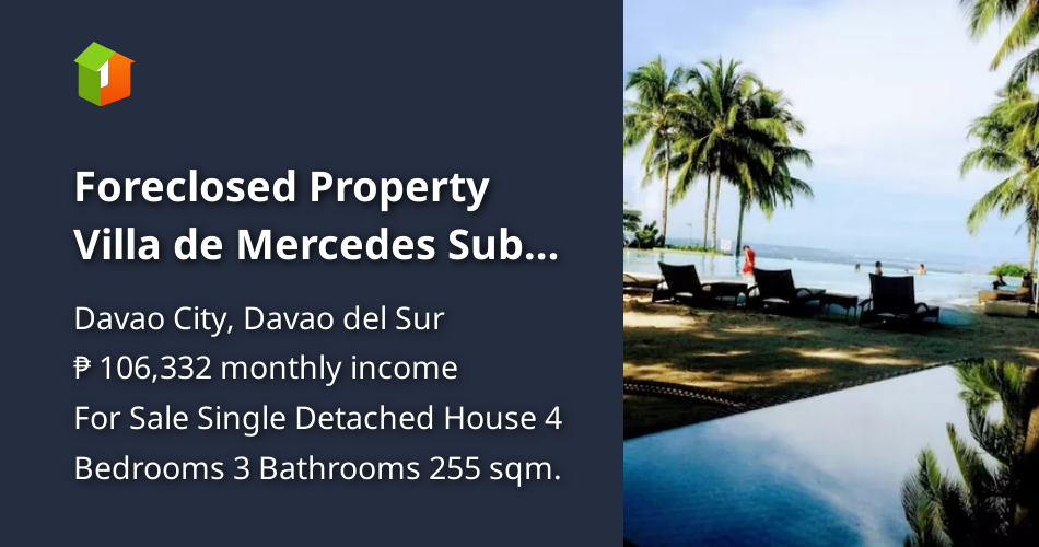 Foreclosed Property Villa de Mercedes Subd. Toril District, Davao ...