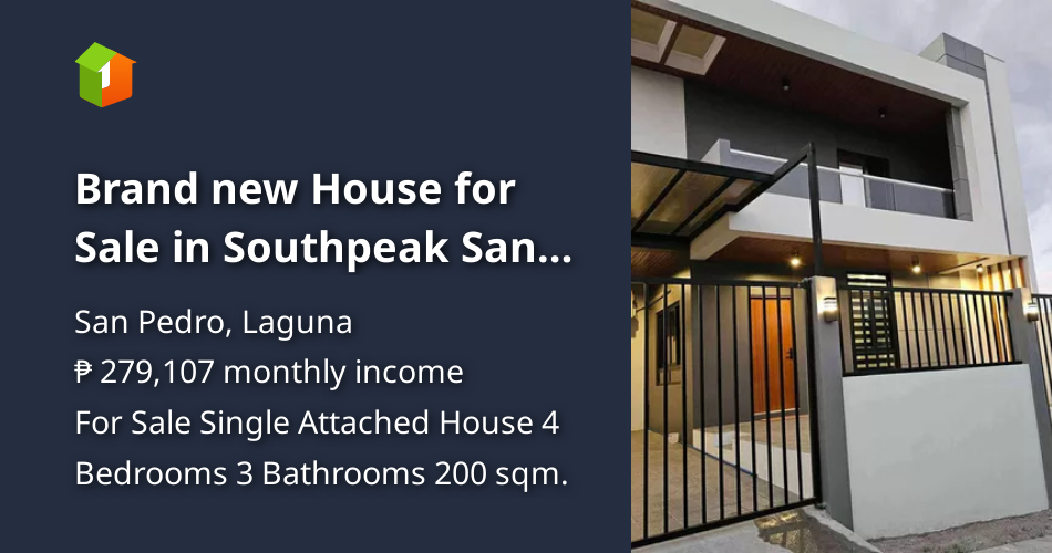 Brand new House for Sale in Southpeak San Antonio San Pedro Laguna ...