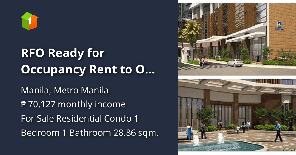 RFO Ready for Occupancy Rent to Own Pre-selling in Covent Garden ...