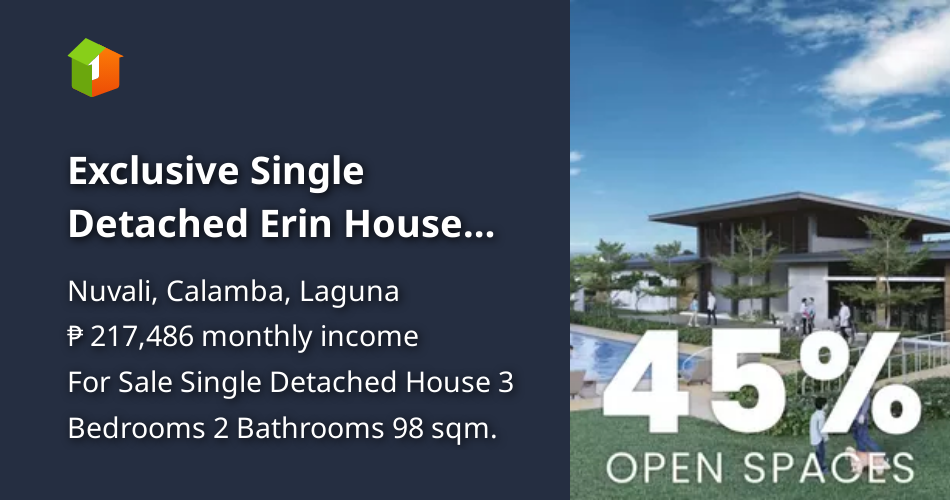 Exclusive Single Detached Erin House for Sale in Crescela Nuvali Live ...