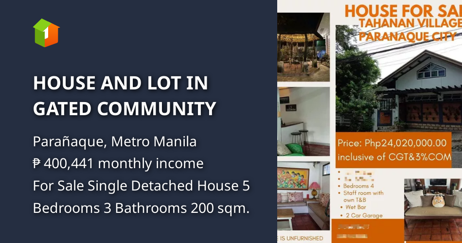 HOUSE AND LOT IN GATED COMMUNITY [Houses and Lots 🏘️] (March 2025) in ...