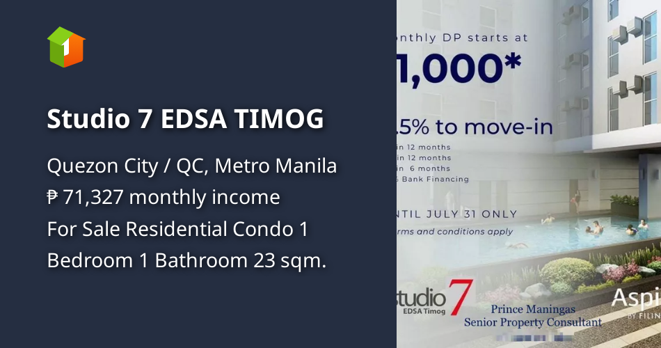 Studio 7 EDSA TIMOG [Condos 🏙️] (September 2025) in Quezon City / QC ...