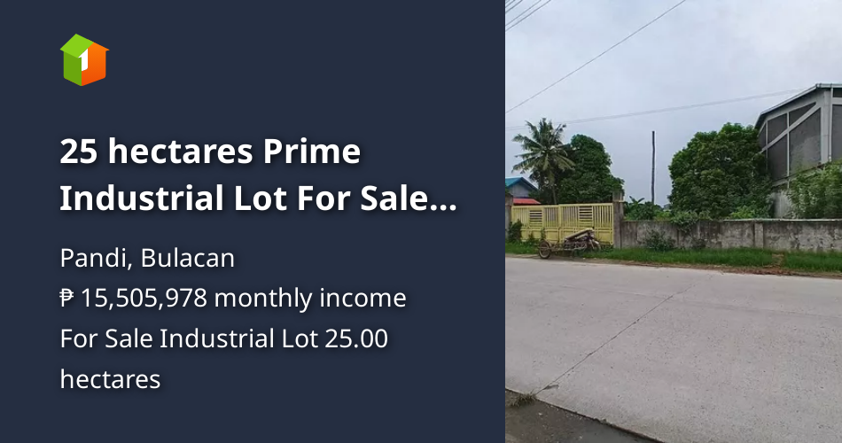 25 hectares Prime Industrial Lot For Sale in Pandi Bulacan for ...