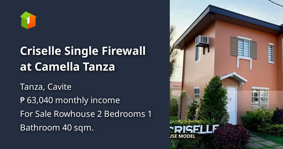 Criselle Single Firewall at Camella Tanza [Houses and Lots 🏘️] (October 2025) in Tanza, Cavite ...
