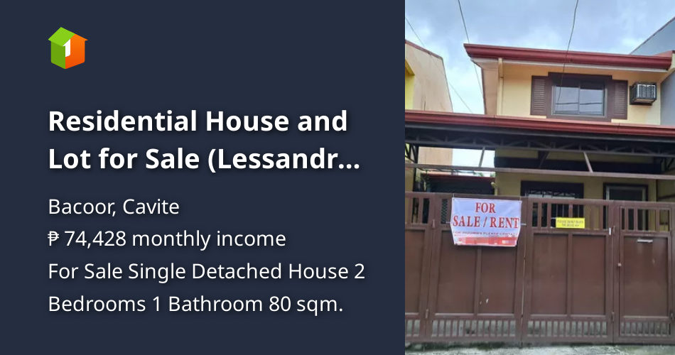 Residential House and Lot for Sale (Lessandra Executive - Along Daang ...