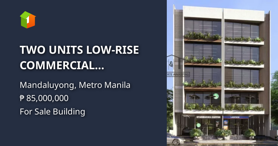 TWO UNITS LOW-RISE COMMERCIAL BUILDING IN MANDALUYONG NEAR CITYHALL ...