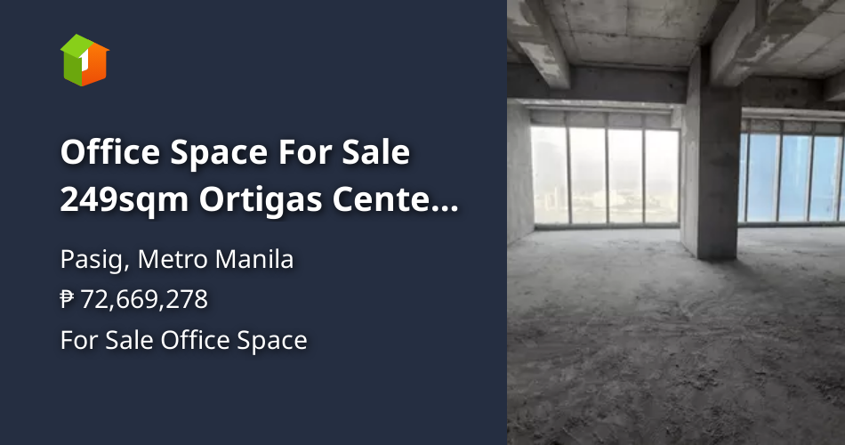Office Space For Sale 249sqm Ortigas Center Pasig Bare Shell ...