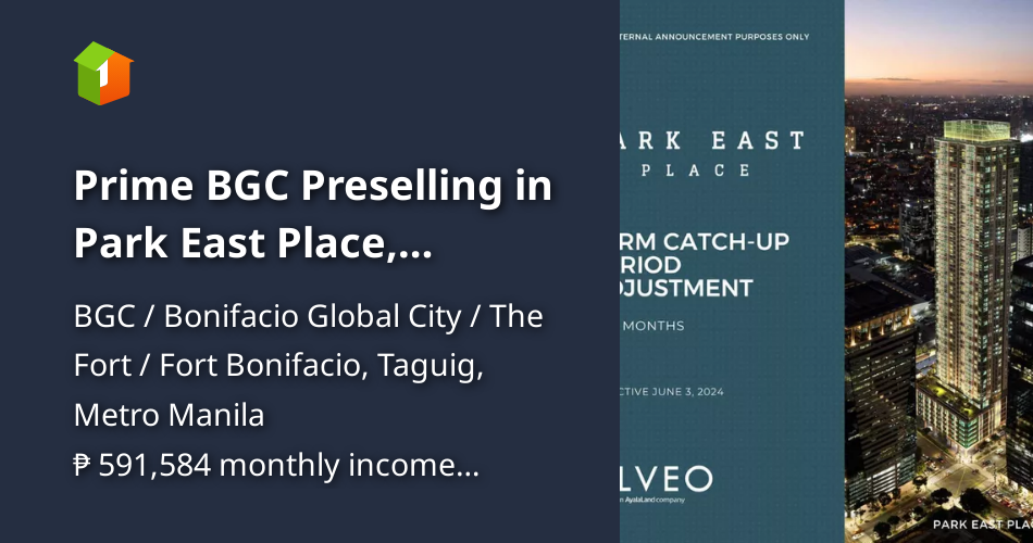 Prime BGC Preselling in Park East Place, Bonifacio Global, 32nd Street [Condos 🏙️] (February ...