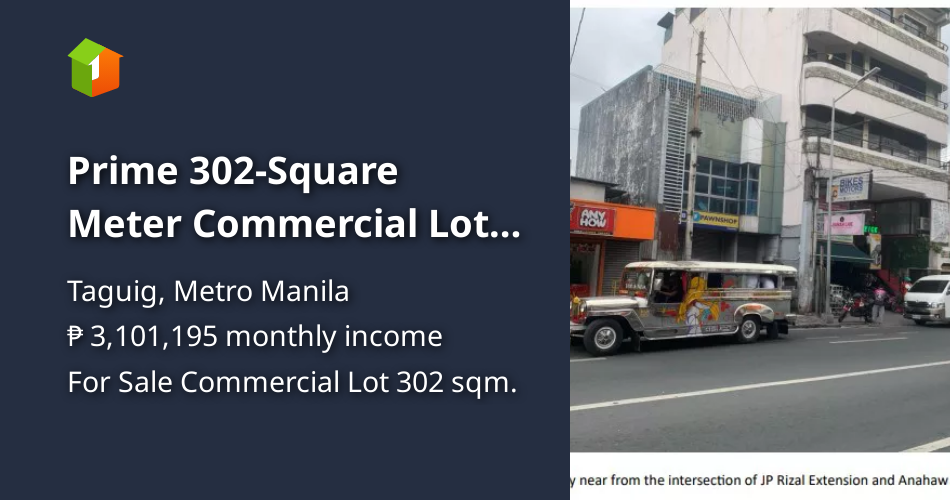 Prime 302-Square Meter Commercial Lot for Sale Near Bonifacio Global ...