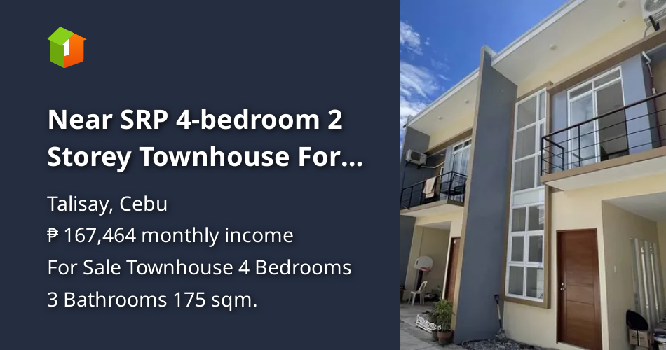 Near SRP 4-bedroom 2 Storey Townhouse For Sale in Talisay, Cebu [Houses ...