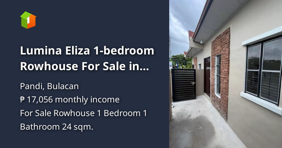Lumina Eliza 1-bedroom Rowhouse For Sale in Pandi Bulacan [Houses and Lots 🏘️] (January 2023) in ...
