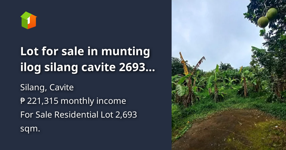 Lot for sale in munting ilog silang cavite 2693 sqm [Lots 🚜] (February ...