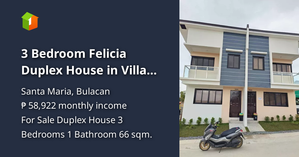 3 Bedroom Felicia Duplex House in Villa Castalia Santa Maria Bulacan ...