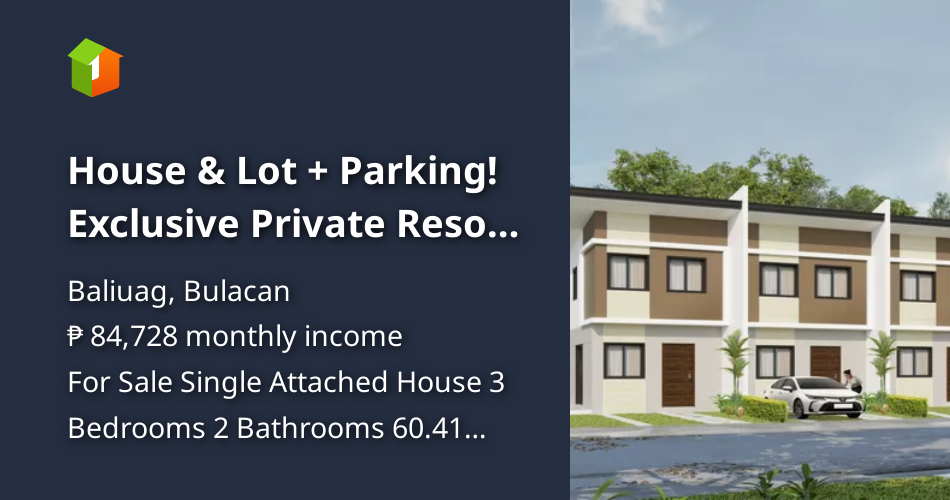 House & Lot + Parking! Exclusive Private Resort Style Subdivision ...