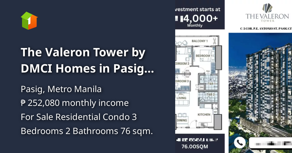 The Valeron Tower by DMCI Homes in Pasig near Arcovia City and ...