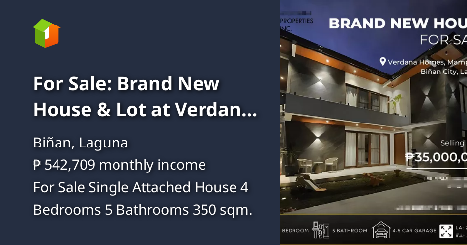 For Sale: Brand New House & Lot at Verdana Homes, Mamplasan, Binan City ...