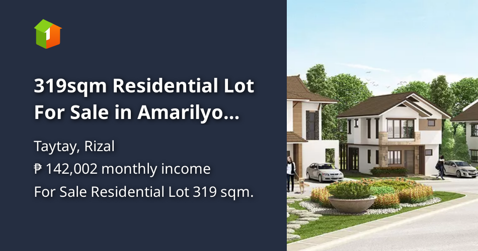 319sqm Residential Lot For Sale in Amarilyo Crest Havila Taytay Rizal ...