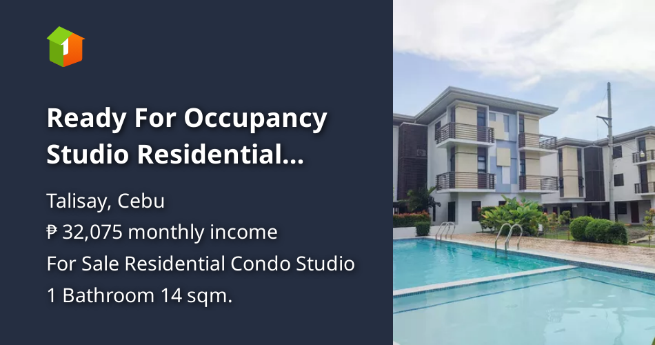 Ready For Occupancy Studio Residential Condo For Sale in Talisay Cebu ...