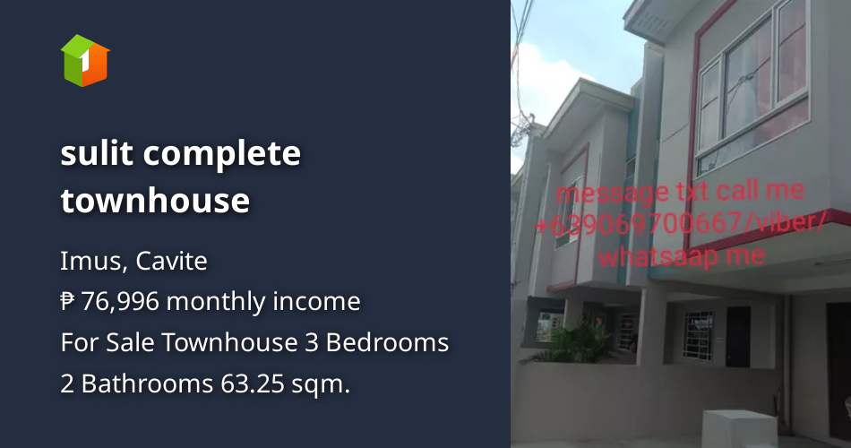 Sulit complete townhouse [Houses and Lots 🏘️] (January 2023) in Imus ...