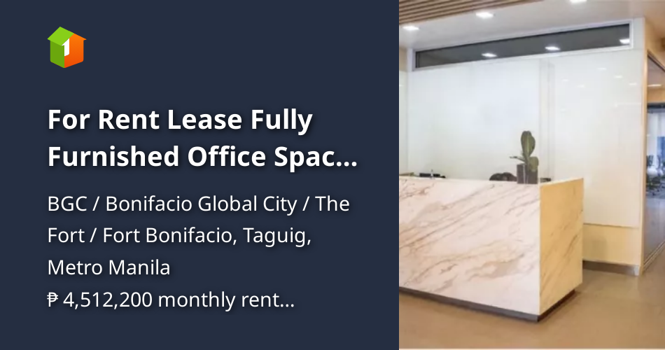 For Rent Lease Fully Furnished Office Space BGC Taguig 3223sqm ...